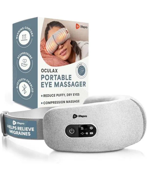 LIFEPRO Eye Massager With Heat & Vibration - Grey