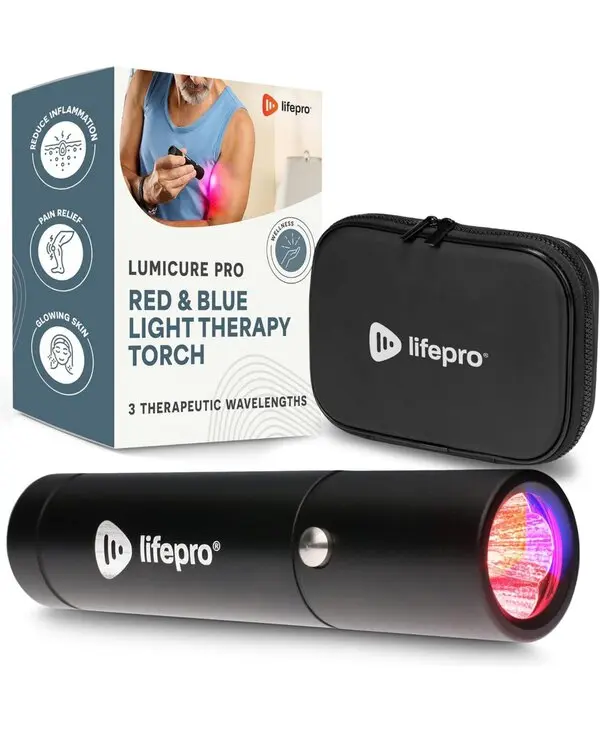 LIFEPRO Red Light Therapy Device – Portable Infrared For Joints - Black
