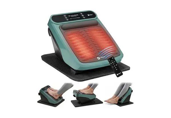 LIFEPRO Foot Massager With Heat For Neuropathy Relief Soothing Calf & Foot Therapy - Blue