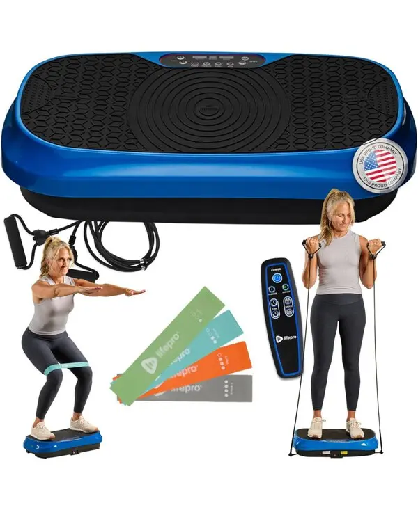 LIFEPRO Waver Mini Vibration Plate – Whole Body Vibration Machine For Weight Loss - Blue