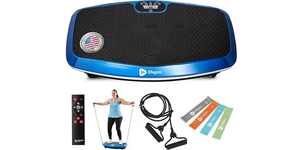 LIFEPRO Hovert 3d Vibration Plate – Dual Motor Oscillation - Blue