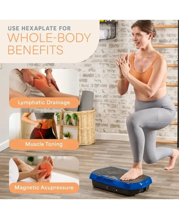 LIFEPRO Vibration Plate With Magnetic Acupoints – Full Body Workout & Lymphatic Drainage Machine