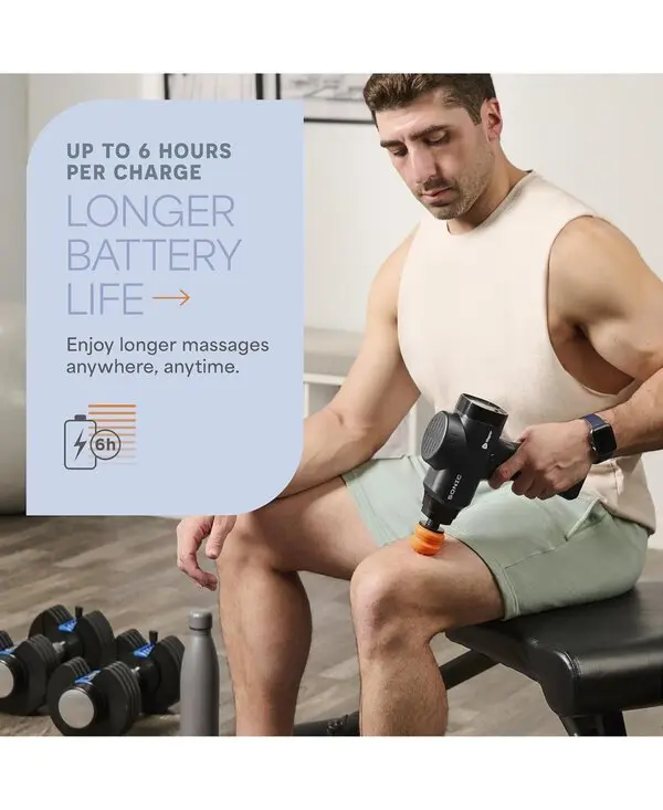 LIFEPRO Percussion Massage Gun For Athletes - Black
