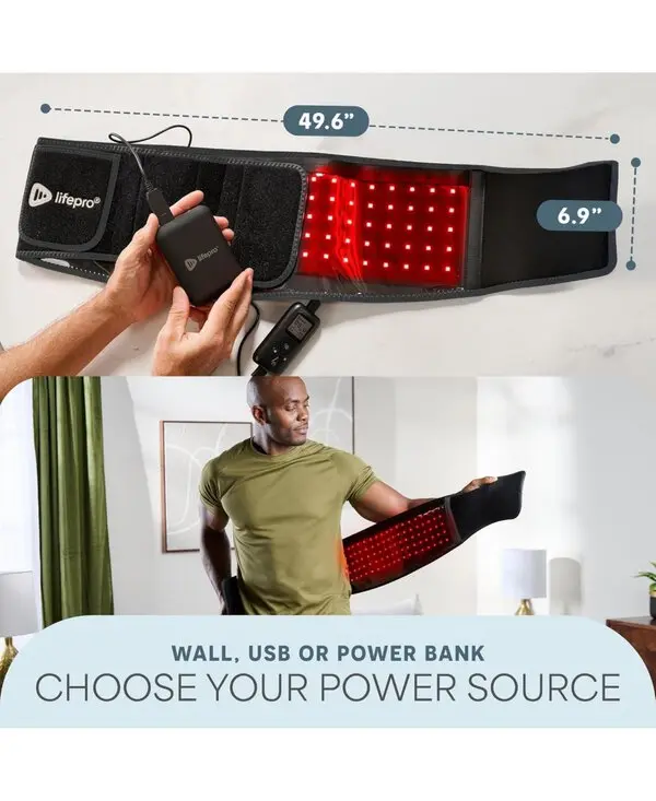 LIFEPRO Red Light Therapy Belt - Black