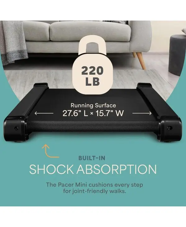 LIFEPRO Smallest Portable 30in Walking Pad Treadmill – Adjustable Incline