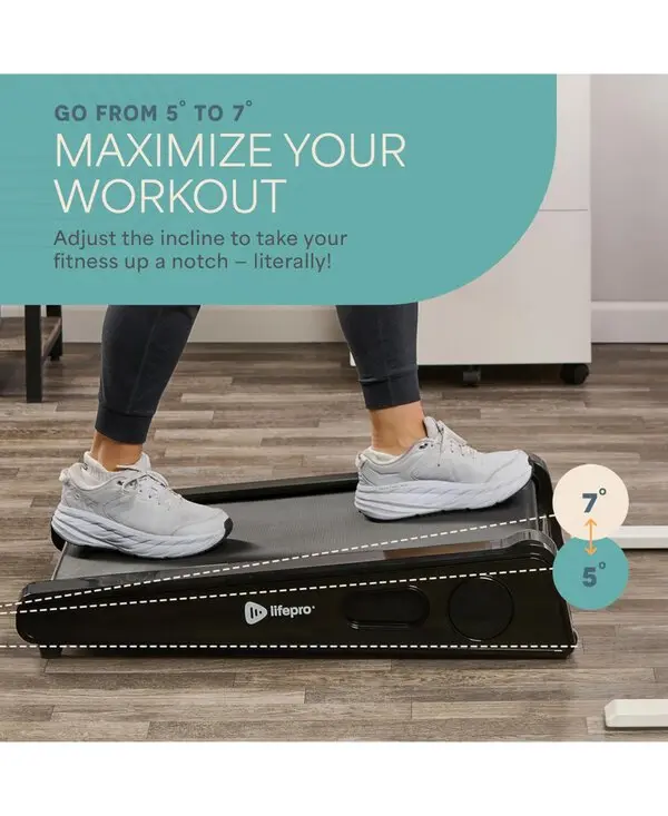 LIFEPRO Smallest Portable 30in Walking Pad Treadmill – Adjustable Incline