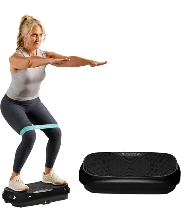LIFEPRO Waver Mini Vibration Plate – Whole Body Vibration Machine For Weight Loss - Black