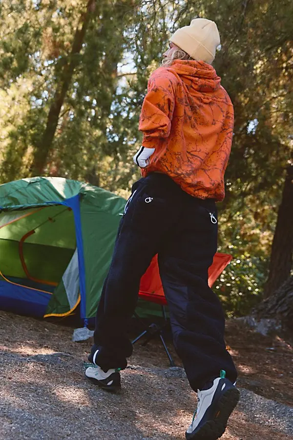 Free People Sundown Fleece Jogger Pants - Black Combo