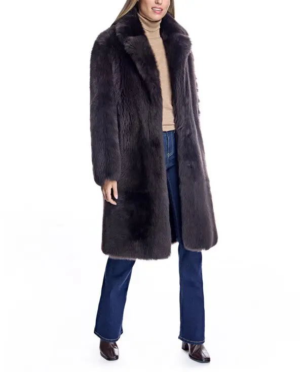 MAXIMILIAN Shearling Coat With Notch Collar