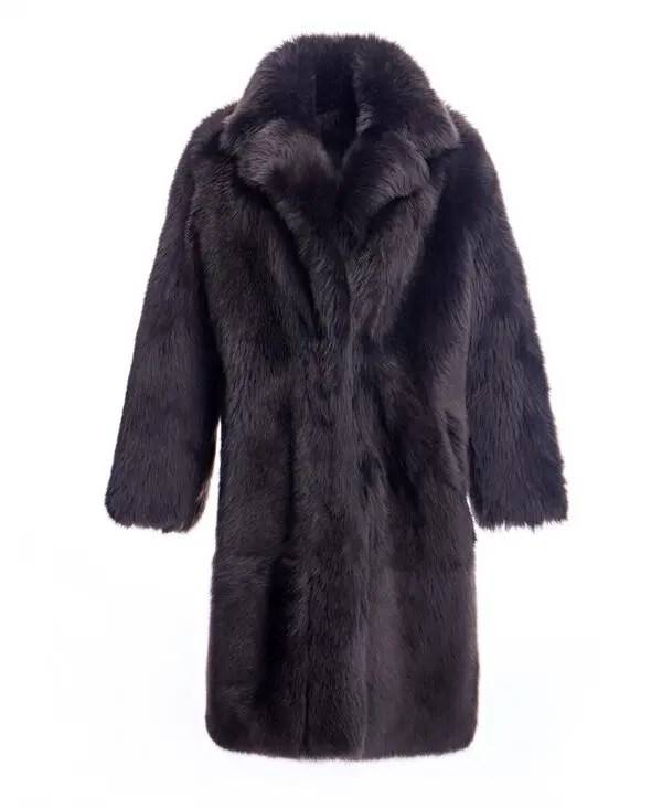 MAXIMILIAN Shearling Coat With Notch Collar