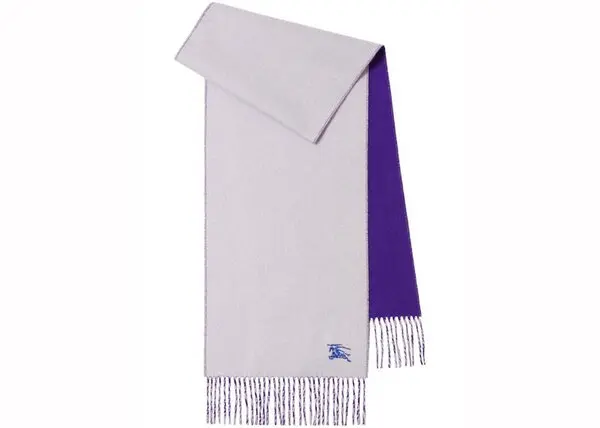 Burberry Reversible Iconic Logo Cashmere Scarf - Purple