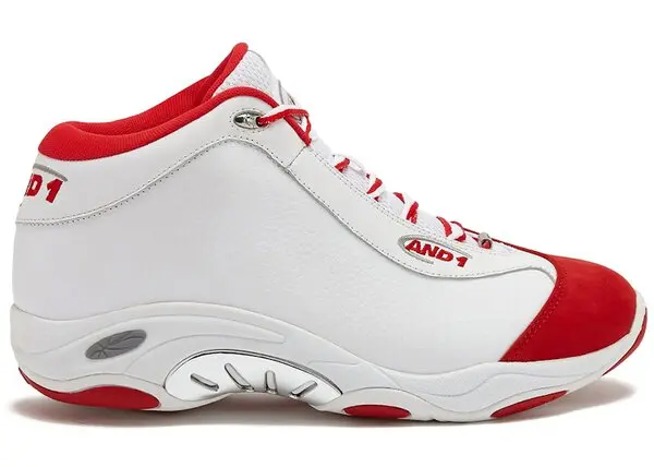 AND1 Tai Chi Dunk Contestin Athletic Shoe - White/red