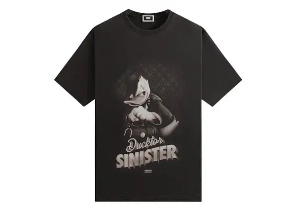Kith Disney Donald Duck Sinister Vintage Tee Shirt - Black