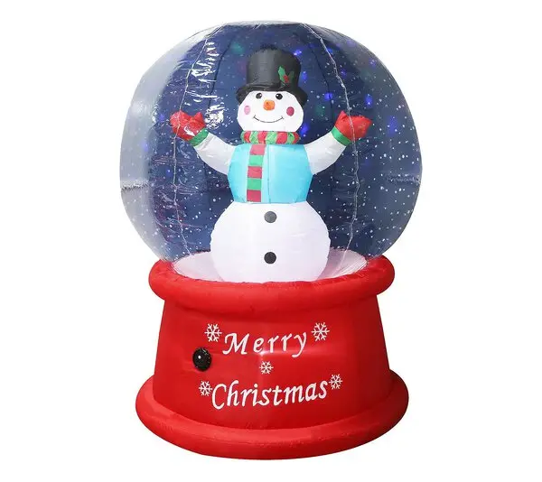 FRASER HILL FARM 6' Tall Multicolor Prelit Snow Snow Globe - One-color