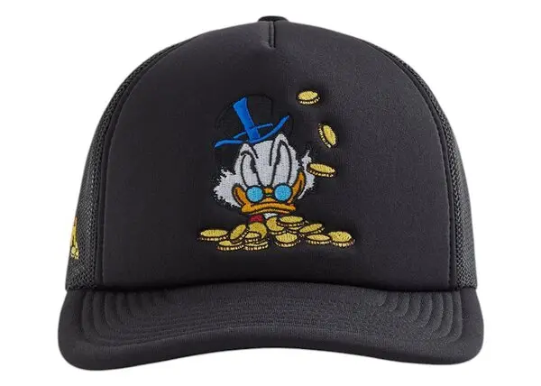 Kith Disney Donald Duck Scrooge Nolan Trucker Cap - Black