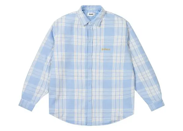 PALACE Check Insulated Shirt - Faint Blue