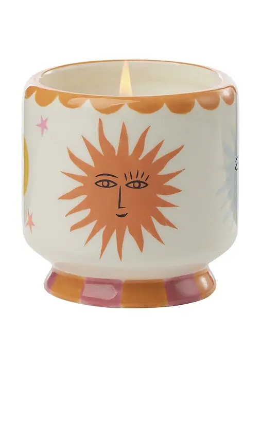 PADDYWAX A Dopo Hand Painted Sun Ceramic Candle - Orange Blossom