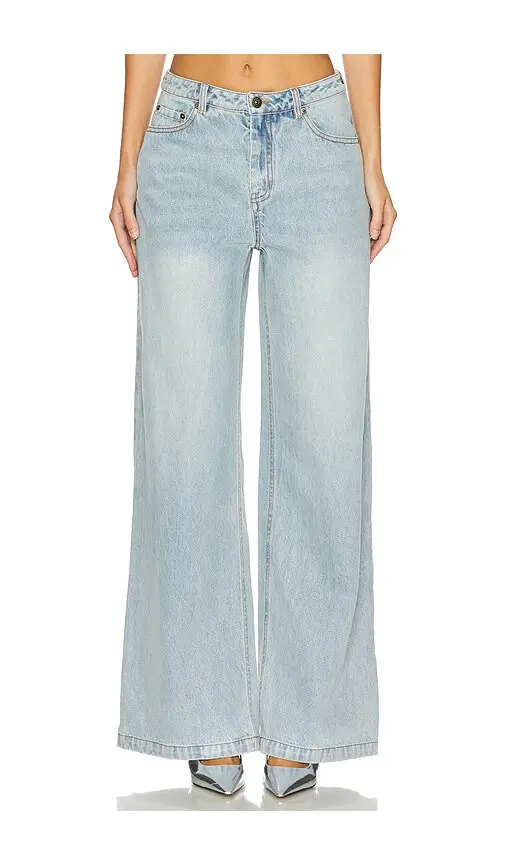 MARRKNULL Hollow Out Wide Leg Jeans