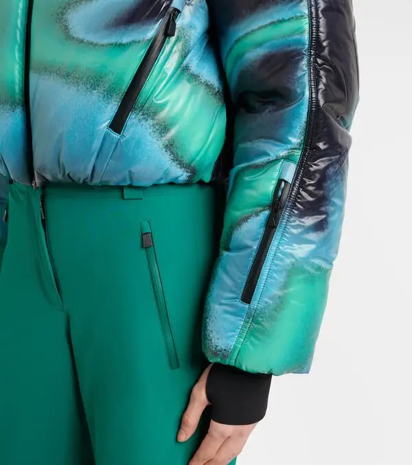 Aztech Mountain Daisy Cropped Down Ski Jacket - Green