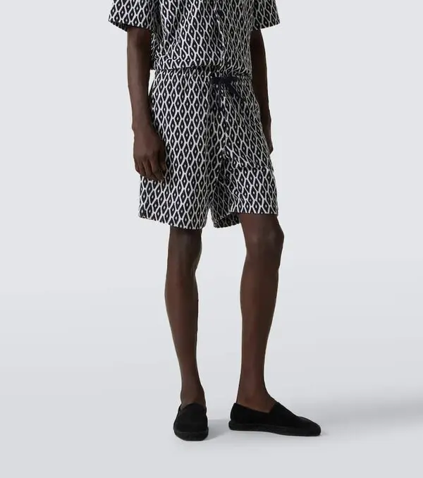 Orlebar Brown Printed Cotton-blend Terry Shorts