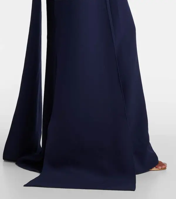 Safiyaa Ginevra Caped Crepe Gown