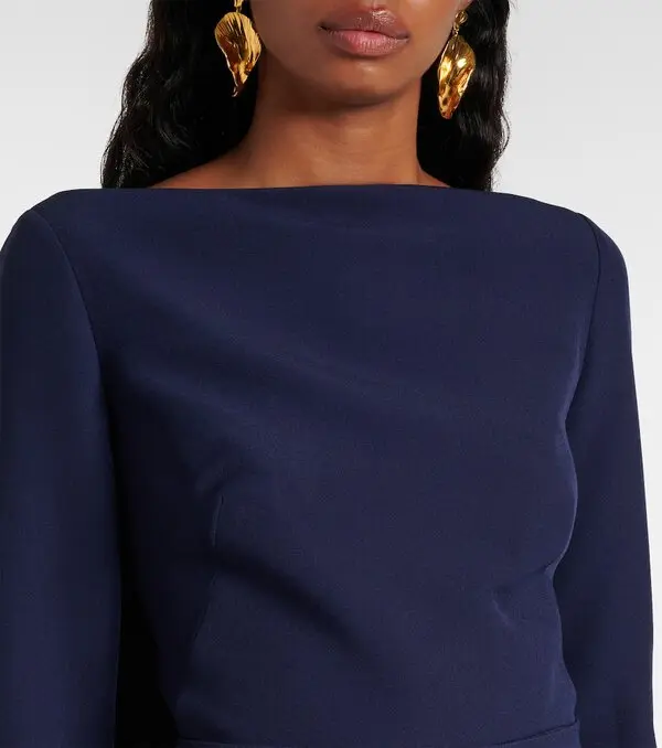Safiyaa Ginevra Caped Crepe Gown