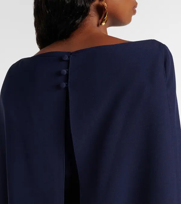 Safiyaa Ginevra Caped Crepe Gown