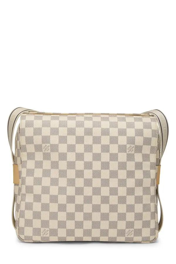 LOUIS VUITTON Damier Azur Naviglio Messenger Bag - White