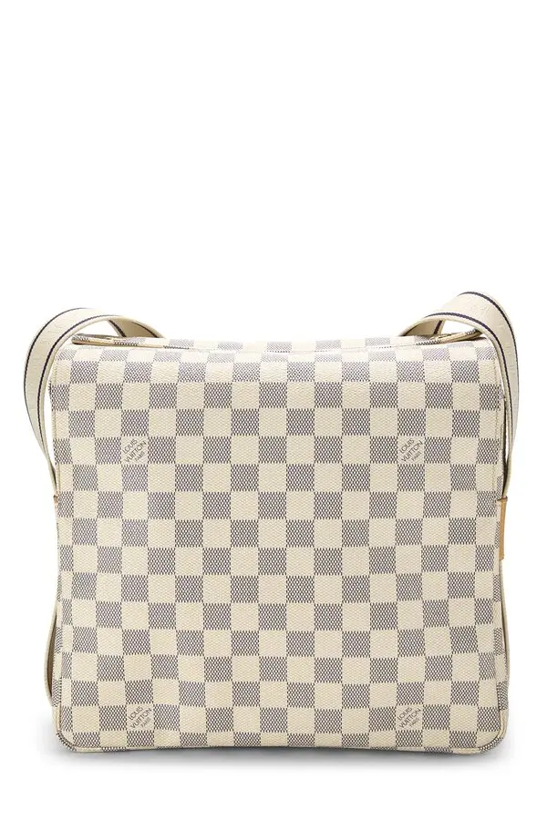 LOUIS VUITTON Damier Azur Naviglio Messenger Bag - White