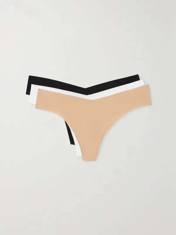 Commando Set Of Three Stretch Thongs - Neutrals