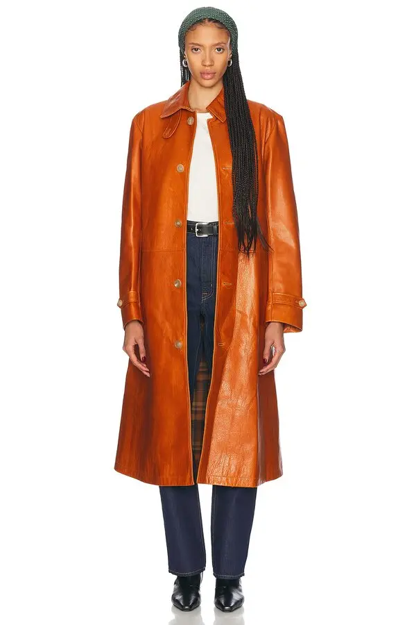 BODE Continental Leather Coat