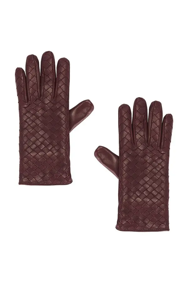 Bottega Veneta Leather Gloves - Garnet
