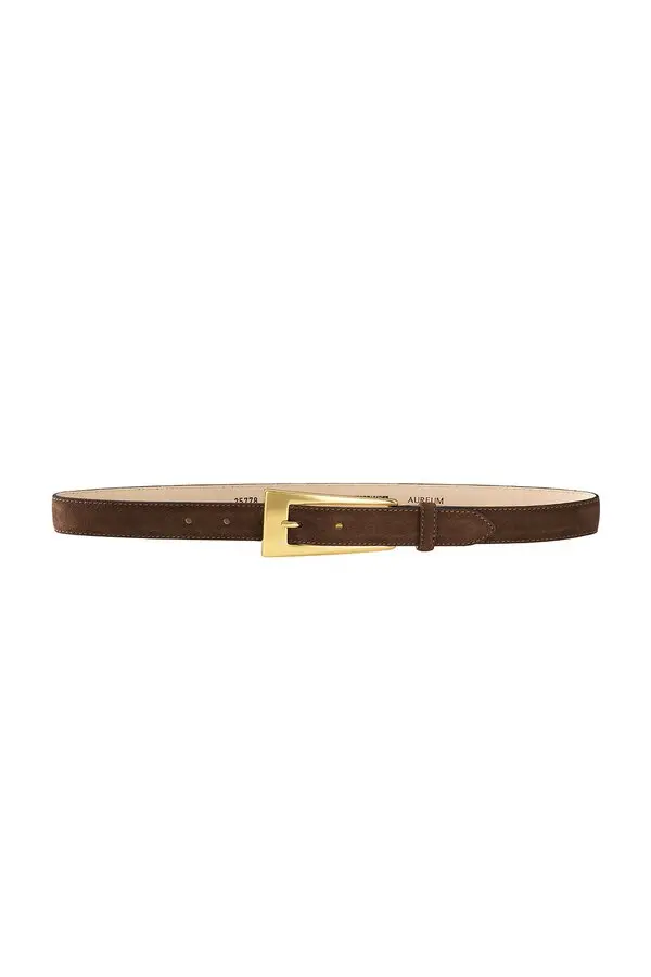 AUREUM No. 10 Suede Belt - Chocolate