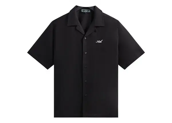 Kith Silk Cotton Thompson Camp Collar Shirt - Black