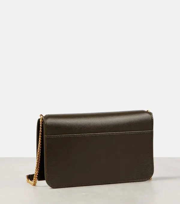 Saint Laurent Cassandre Leather Phone Pouch