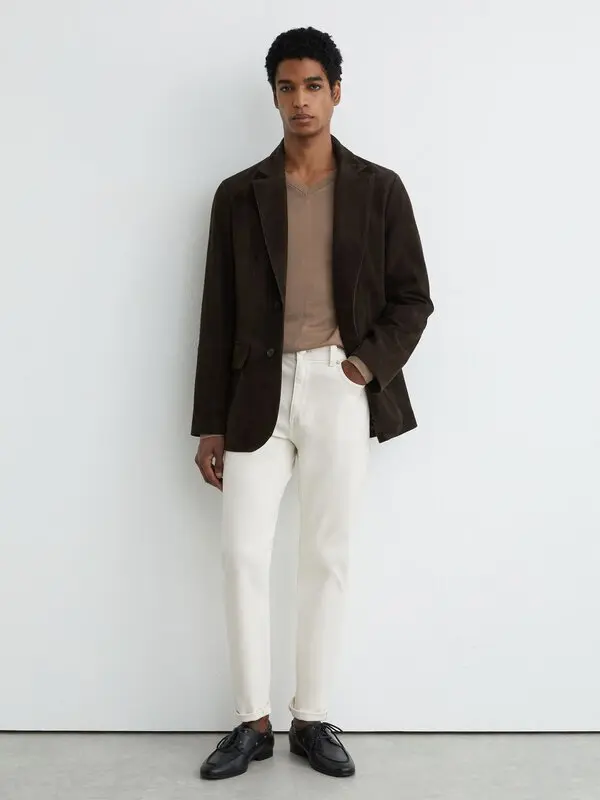REISS Picton Washed-denim Slim-fit Jeans - White