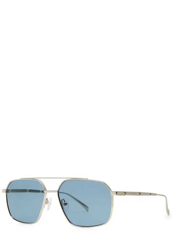 Alexander McQueen Aviator-style Sunglasses - Silver