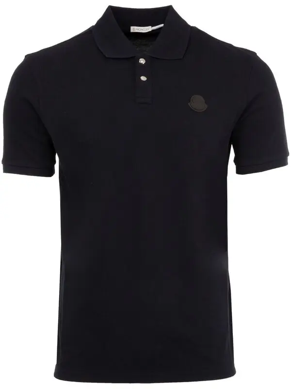 Moncler Logo-appliqué Polo Shirt - Blue