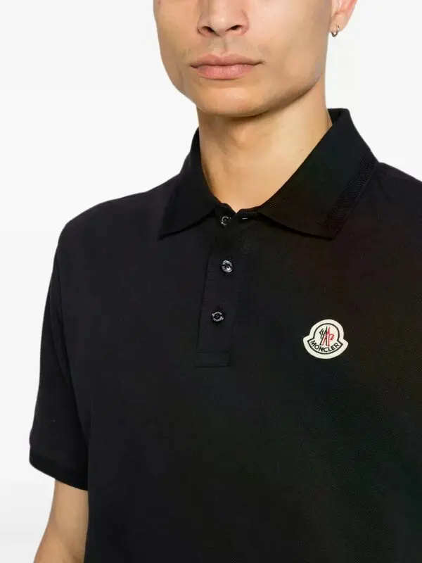 Moncler Logo-appliqué Polo Shirt - Blue