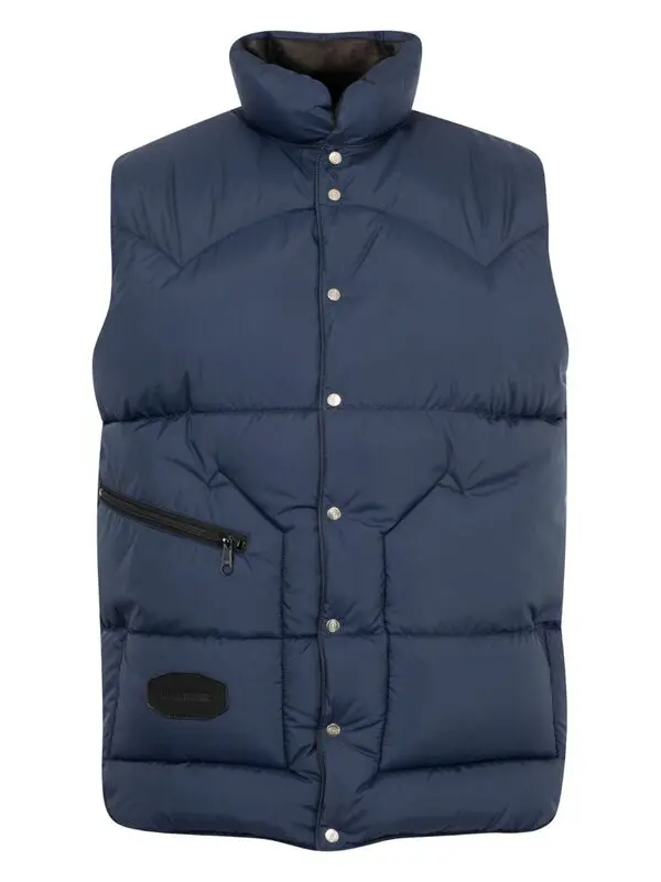Kaptain Sunshine Reversible Down Vest In Black - 55% Off