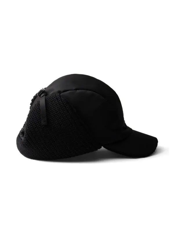 Prada Re-nylon And Wool Trapper Hat