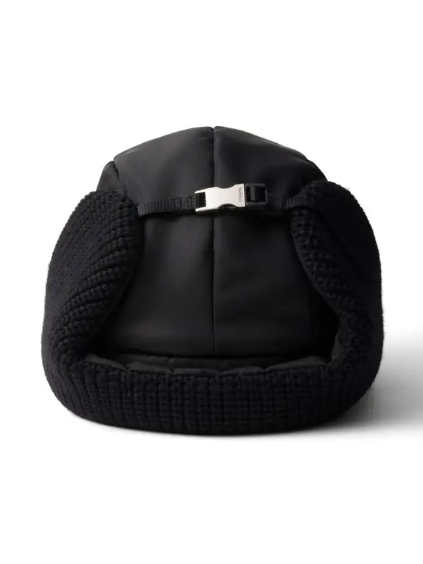 Prada Re-nylon And Wool Trapper Hat