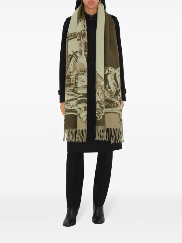 Burberry Tower Bridge Cashmere Scarf