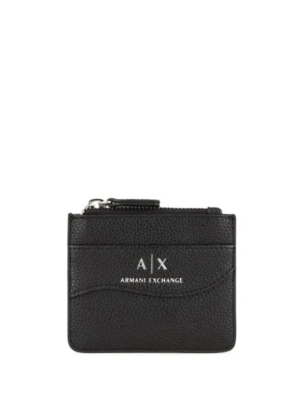 Armani Exchange Logo-print Grained Wallet - Black