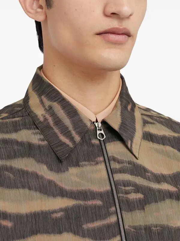 JIL SANDER Printed Zip-up Overshirt