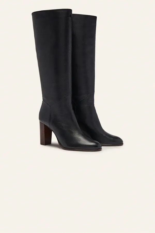 Ba&sh Ciry Leather Boots - Black