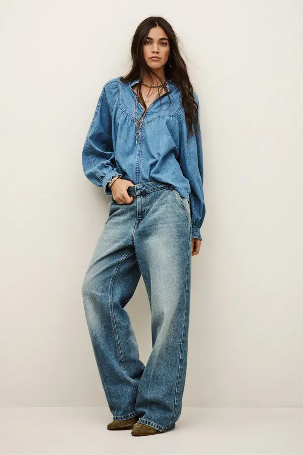 Ba&sh Vecchi Faded Straight Leg Jeans