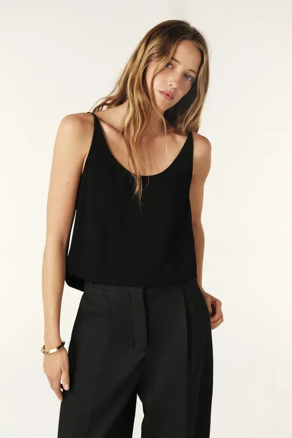Ba&sh Figue Strappy Top - Black