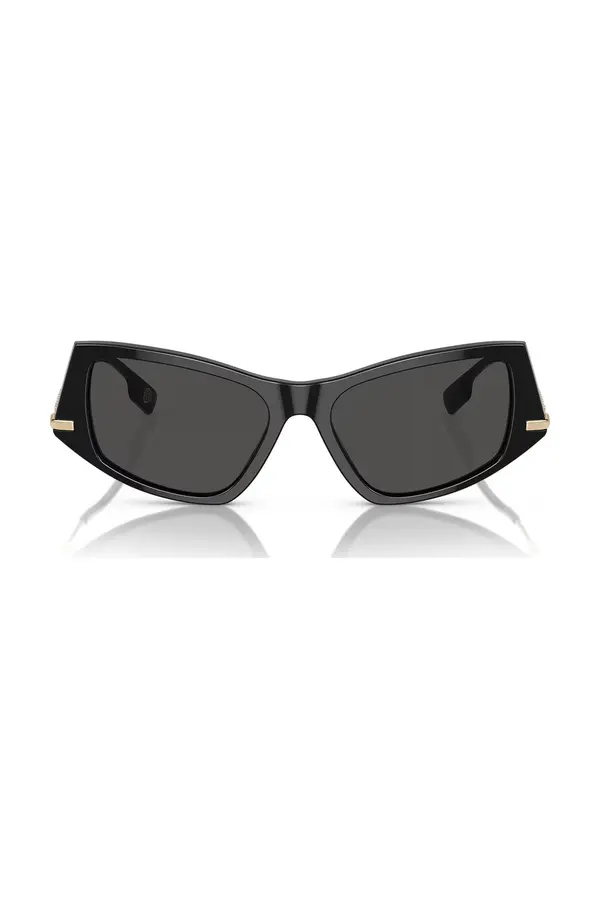 Burberry Sunglasses With Irregular Acetate Frame - Black