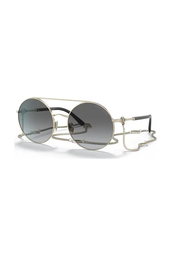 Giorgio Armani Round Frame Sunglasses - Gold